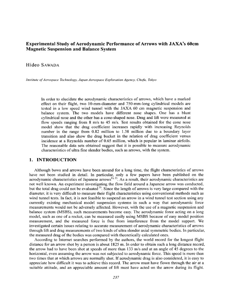 Aerodynamic Performance of Arrow | PDF