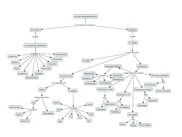 Esquema Nivel Morfosintáctico | PDF