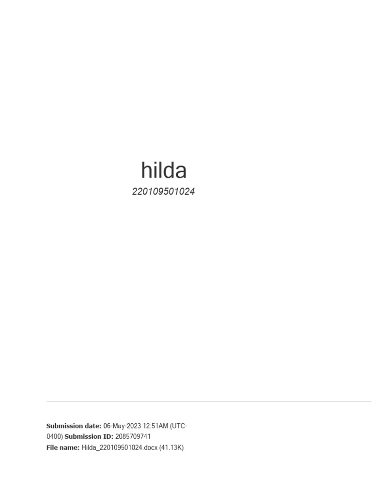 HILDA | PDF