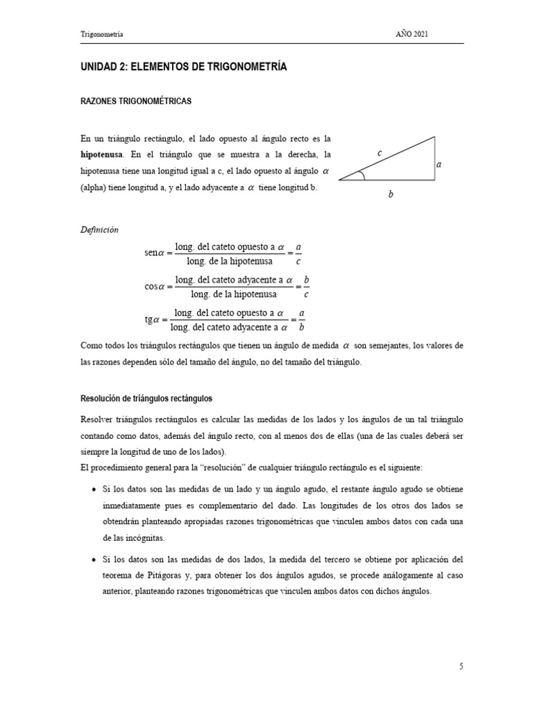 Elementos de Trigonometría | Descargar gratis PDF | Triángulo ...
