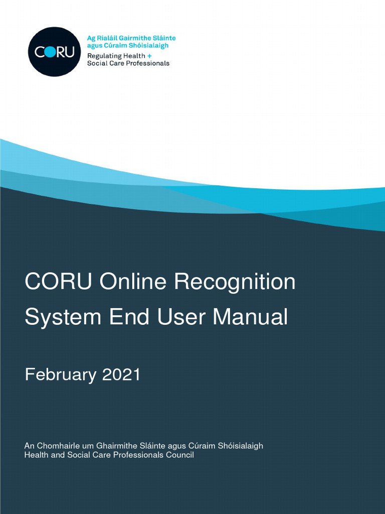 Coru Online Recognition System End User Manual | PDF | Password | Login