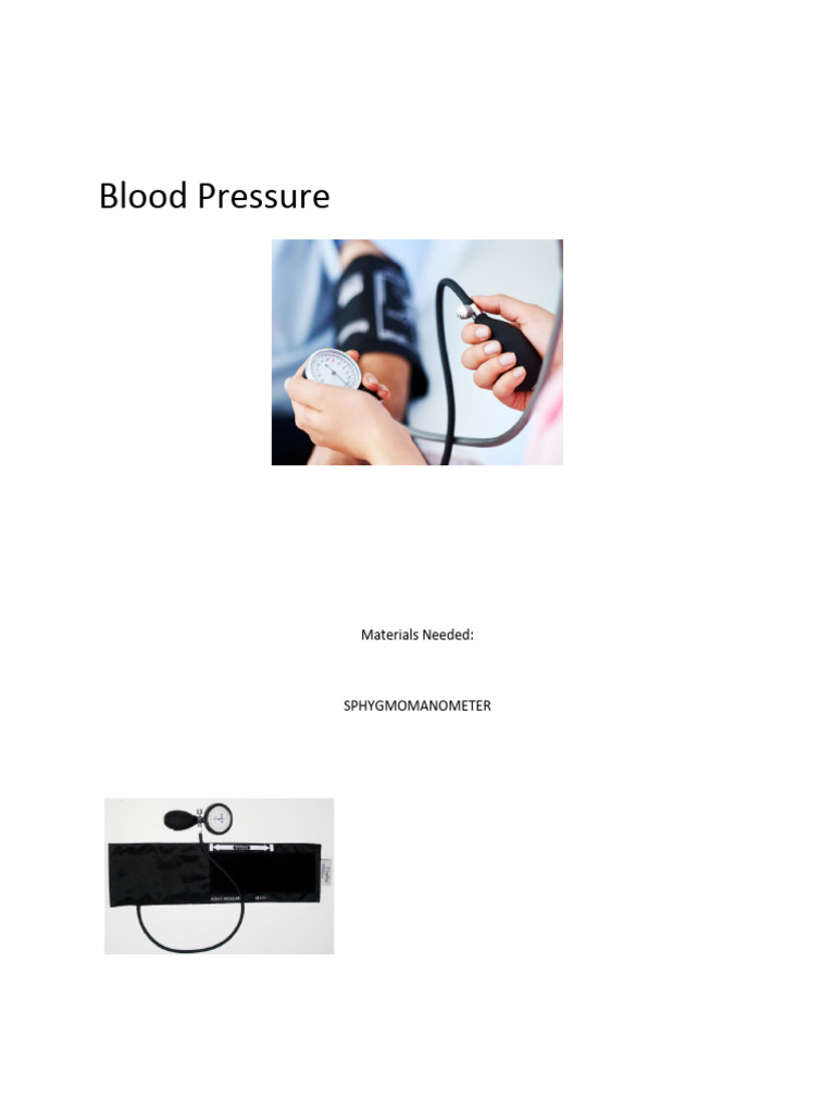 Blood Pressure | PDF | Blood Pressure | Cardiovascular System