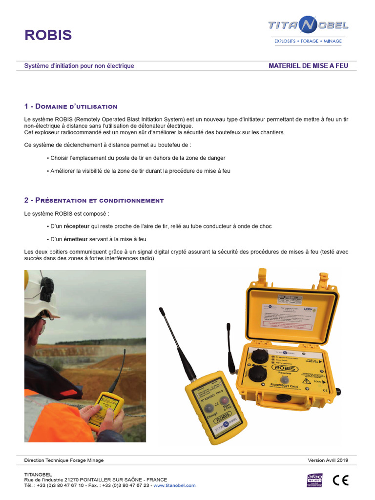Fiche Technique - ROBIS | PDF