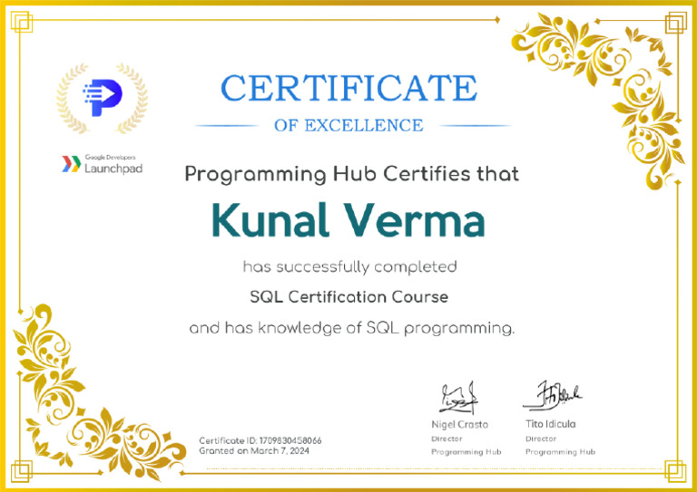 Kunal Verma SQL | PDF