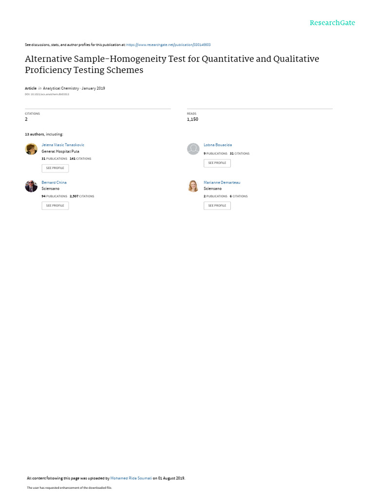 Alternative Sample-Homogeneity Test For Quantitative and Qualitative ...