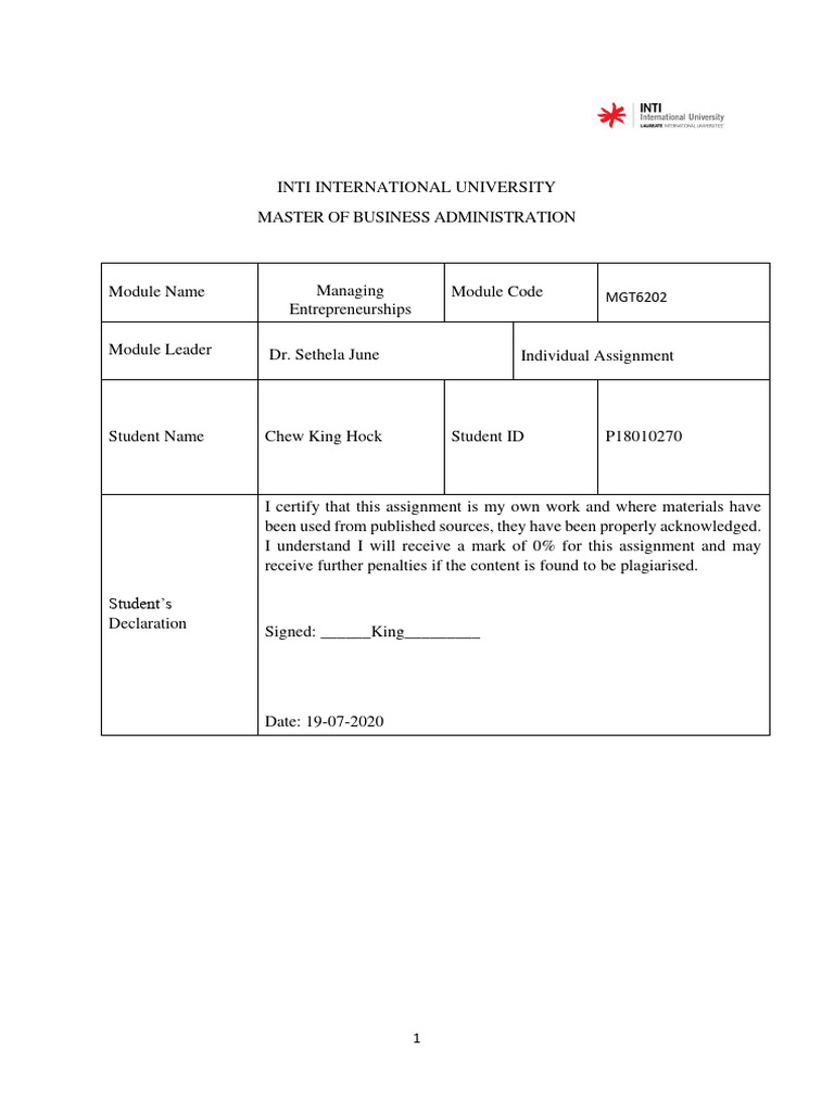 Chew King Hock - p18010270 - Assignment 2 (Final) Ver 1 | PDF ...