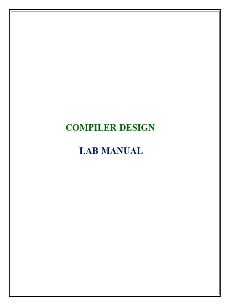 CD Lab Manual - Word | PDF | Computer Science | Formalism (Deductive)