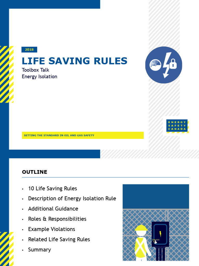 LSR Energy Isolation Toolbox Talk | PDF | Energy Development ...