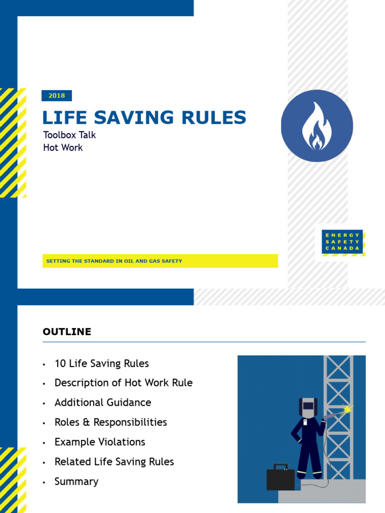 LSR Hot Work Toolbox Talk | PDF | Fires | Physical Sciences
