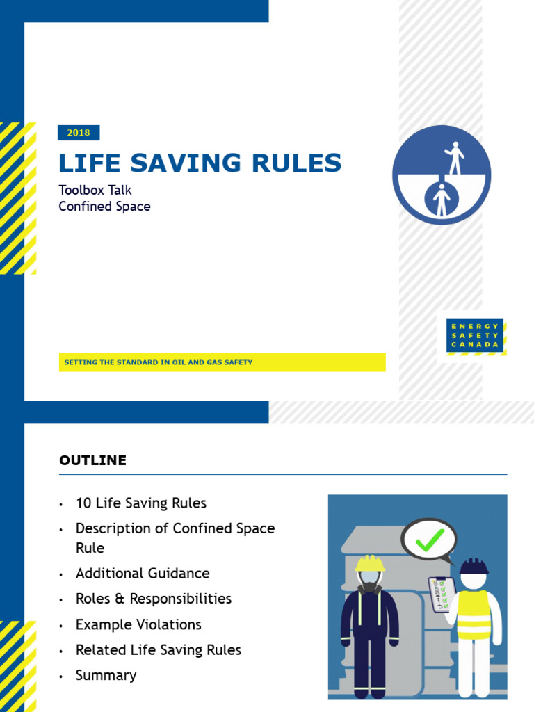 LSR-Confined-Space-Toolbox-Talk | PDF | Occupational Safety And Health | Safety