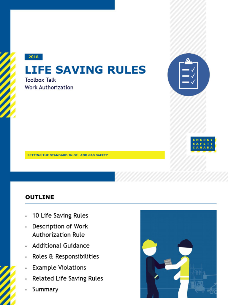 LSR Work Authorization Toolbox Talk | PDF | Occupational Safety And ...