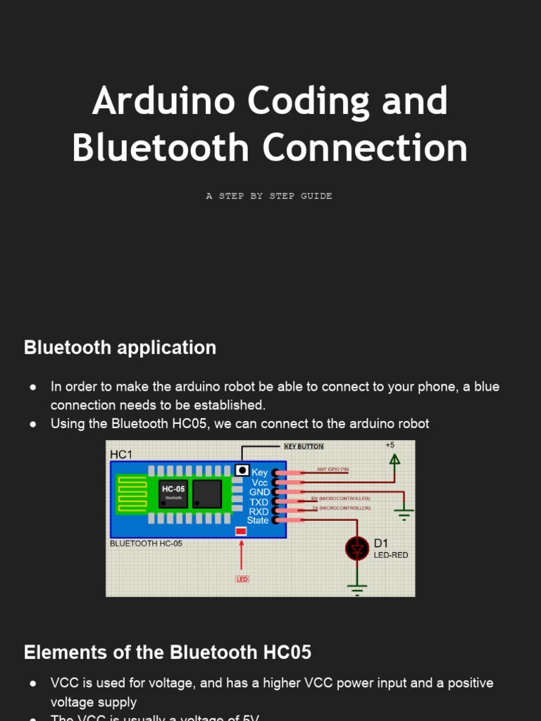 Arduino Coding And Bluetooth Connection Pdf Arduino Inputoutput 1689
