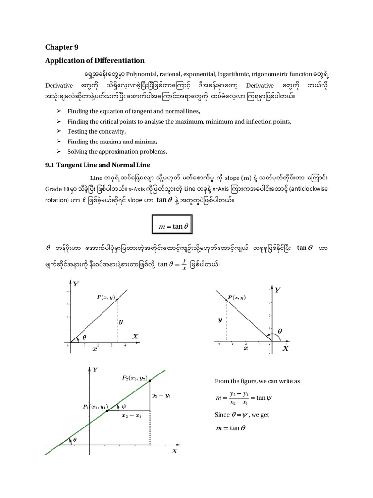 Chapter 9 Application of Differentiation A4 (1)(1) | PDF