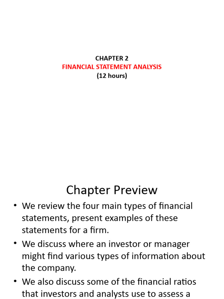 Ch2_Financial Statement Analysis_NTH | PDF | Balance Sheet | Book Value