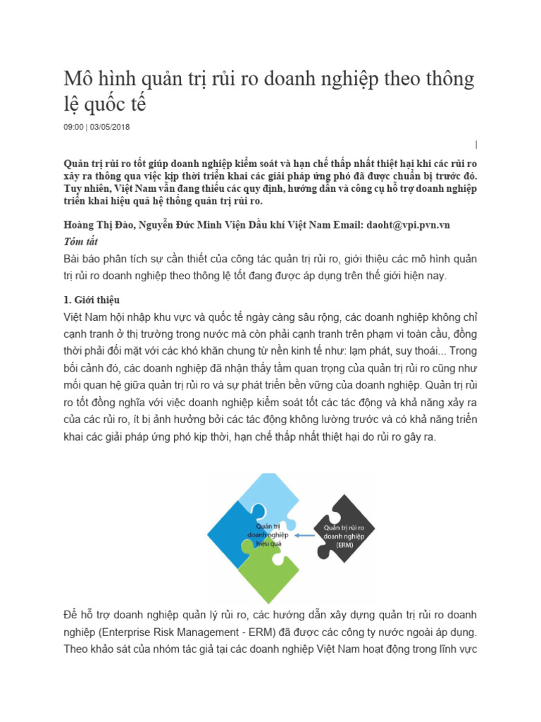 6 Buoc QLRR - Mhinh Qly Rui Ro Theo Thong Le Qte | PDF