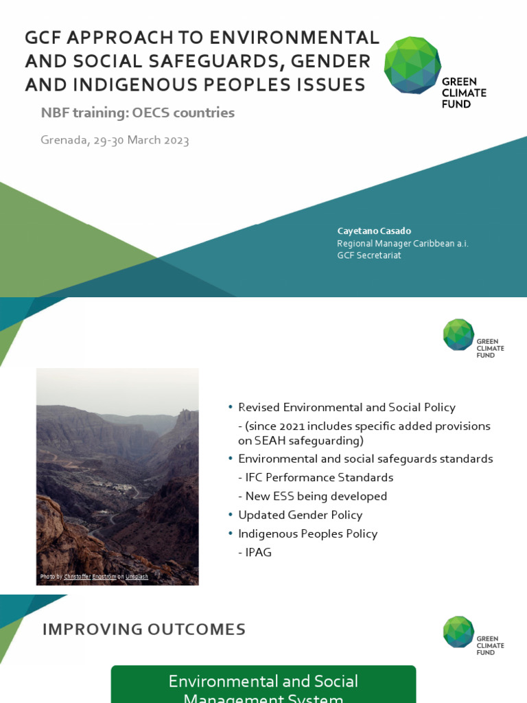 Session6 NBF Training ESS Gender IP GCF | PDF | Gender | Gender Studies