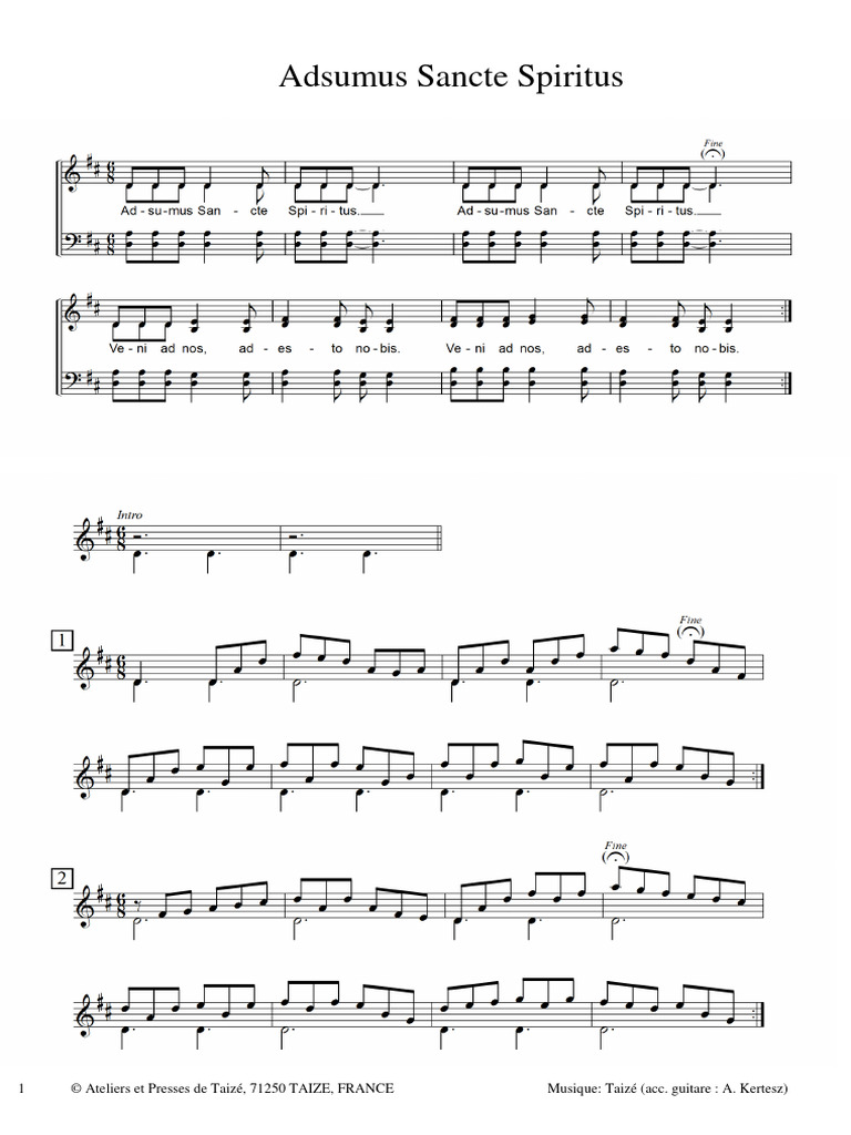 Adsumus Sancte Spiritus Gita | PDF