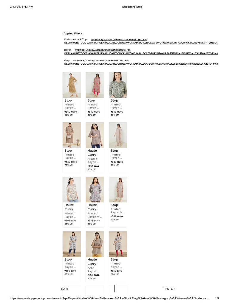 Grey - Shoppers Stop | PDF | Clothing