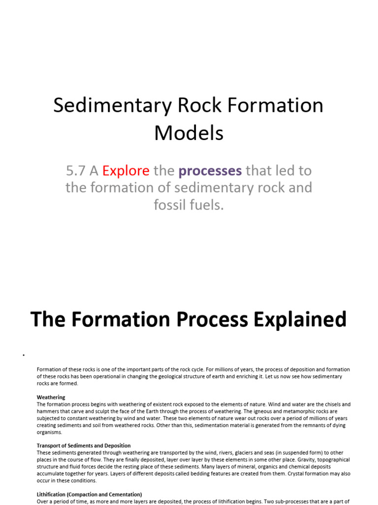 Sedimentary Rock Formation Process | PDF | Sedimentary Rock | Rock ...