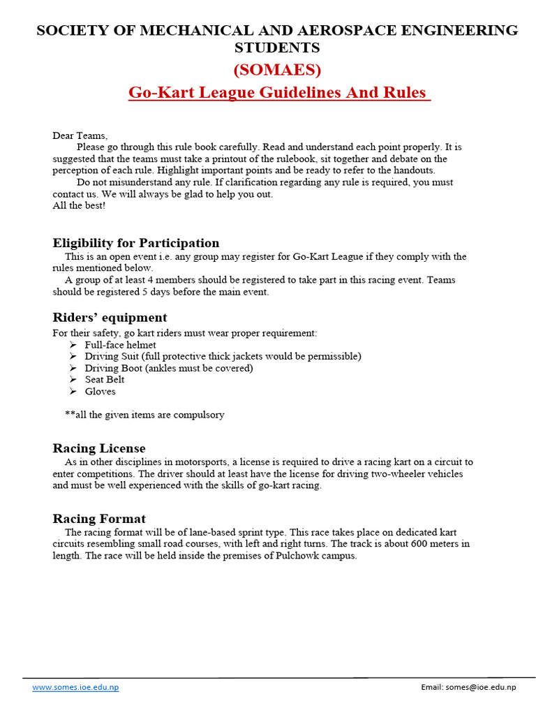 updated go kart rule | PDF | Engines | Vehicles