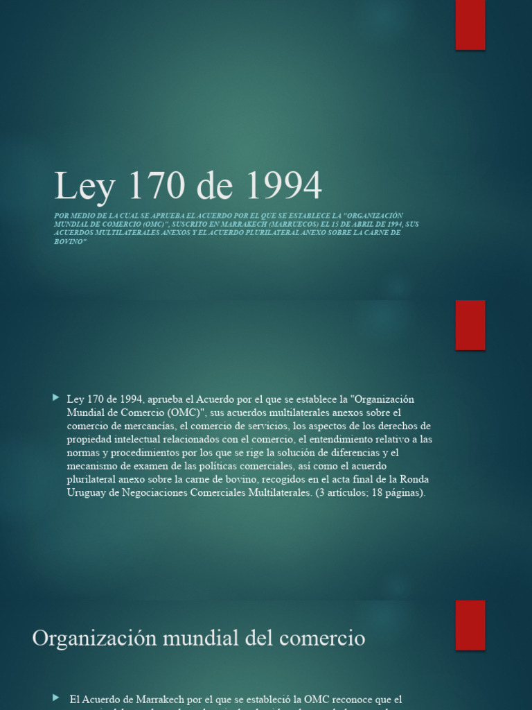 Ley 170 de 1994 | PDF