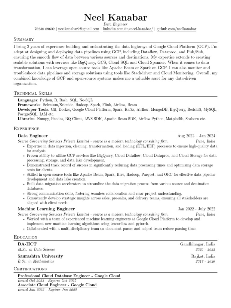 Neel DE | PDF | Apache Spark | Cloud Computing