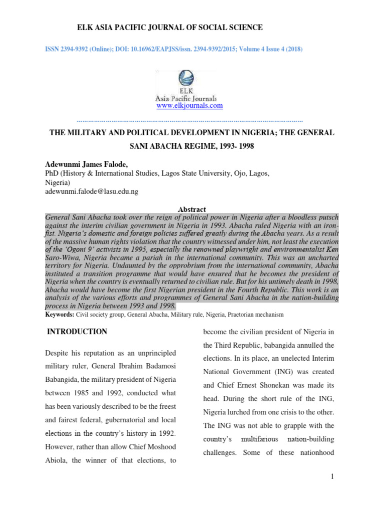 The Military and Political Development I | PDF
