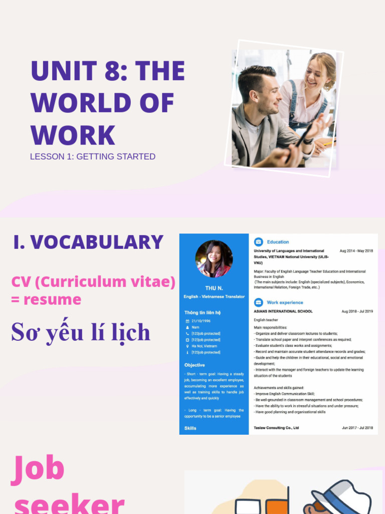 Job Search Vocabulary and Tips | PDF | Recruitment | Employee Retention