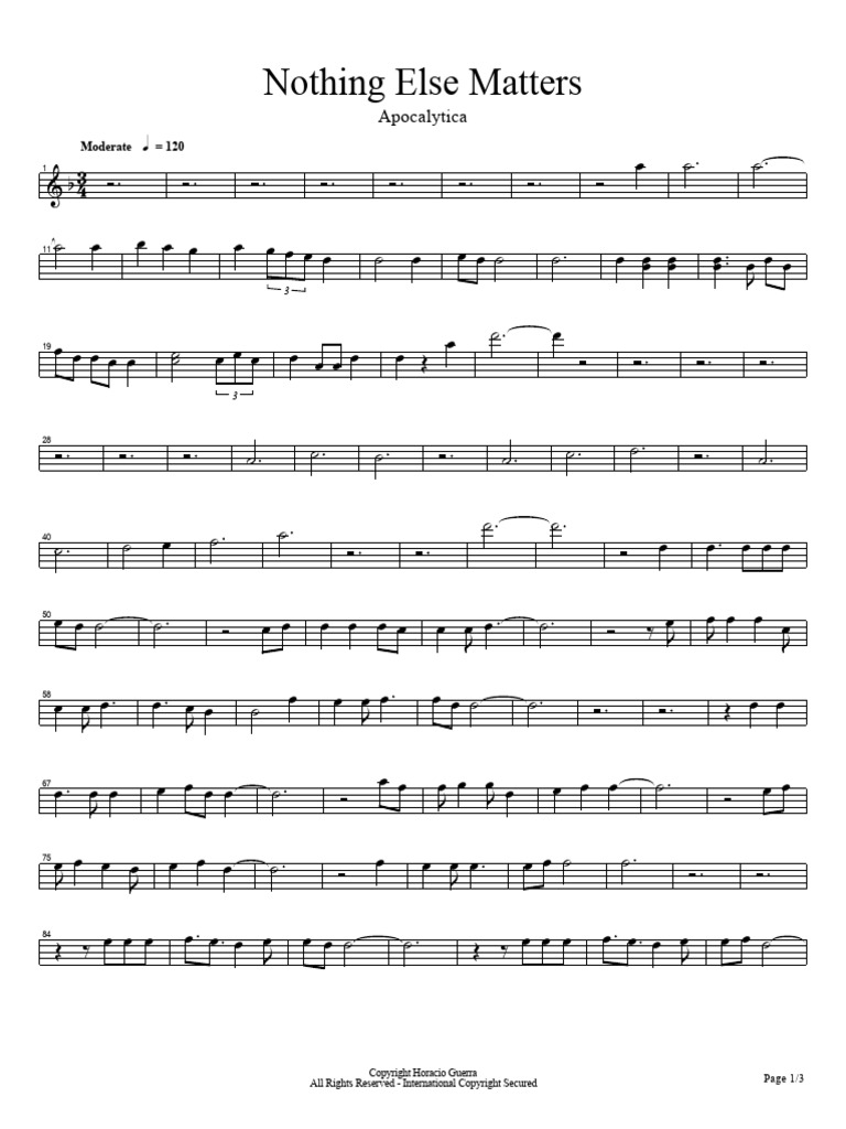 Cuarteto Cuerda - Nothing Else Matters | PDF | Freedom Of Expression ...