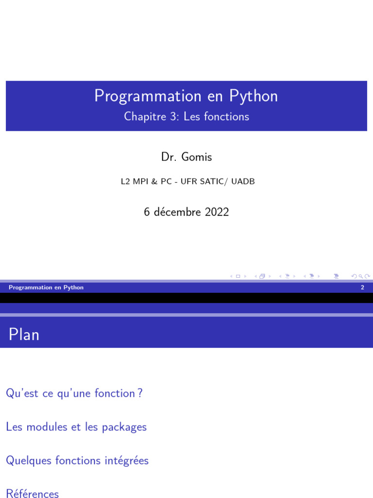Chap3 Python | PDF | Programmation modulaire | Python (Langage de programmation)