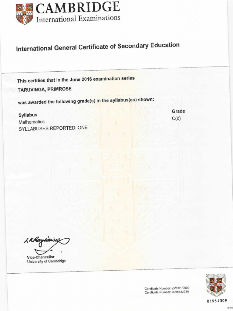 O Level Certificates - 0001 | PDF