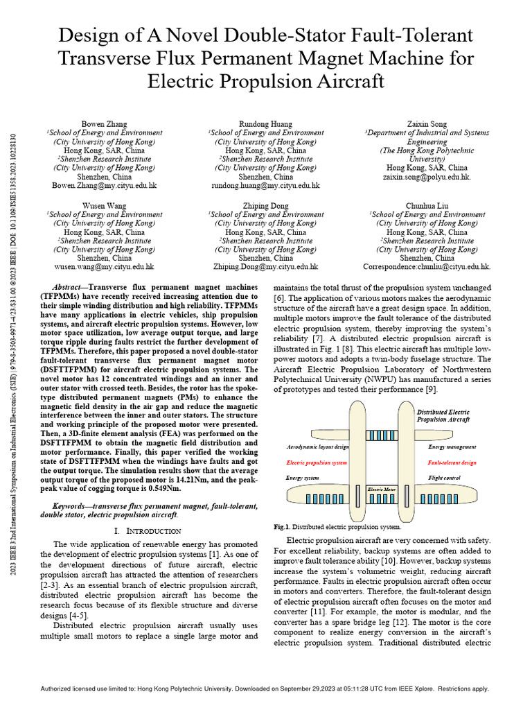 Design of A Novel Double-Stator Fault-Tolerant Transverse Flux ... Design of A Novel Double-Stator Fault-Tolerant Transverse Flux ...