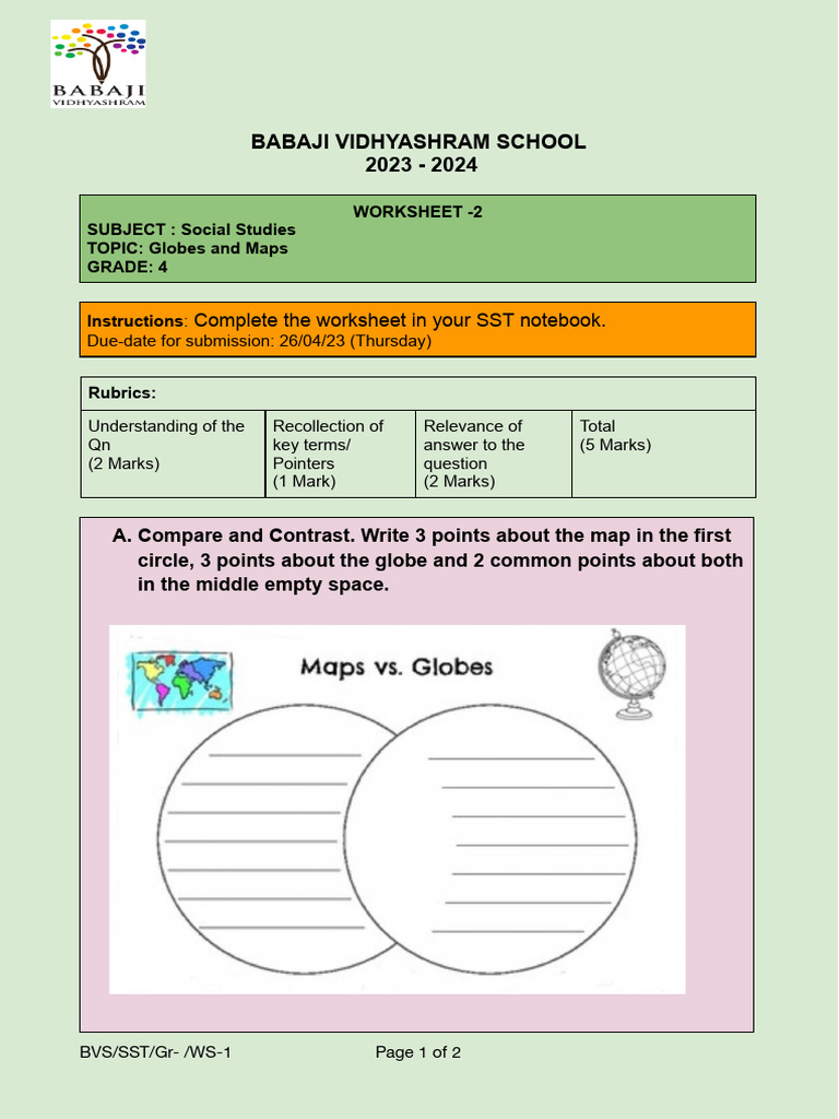 SST Worksheet-2 - 2023-2024 | PDF | Teaching Methods & Materials | Art