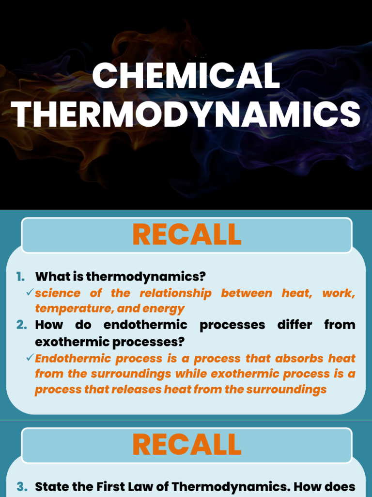 GC2 - 03 Chemical Thermodynamics | PDF | Heat | Enthalpy