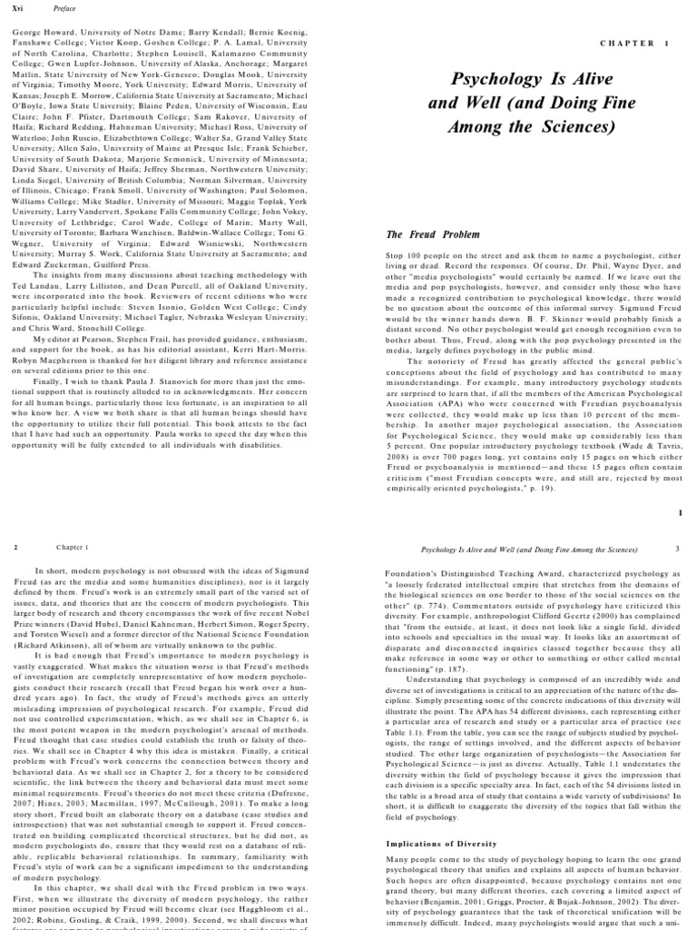 Psychology Is Alive and Well | PDF | Psychology | Science