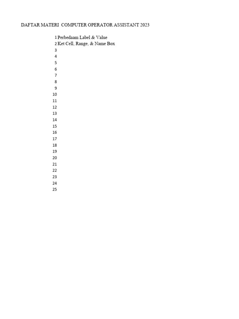 Latihan Excel Part 2 | PDF