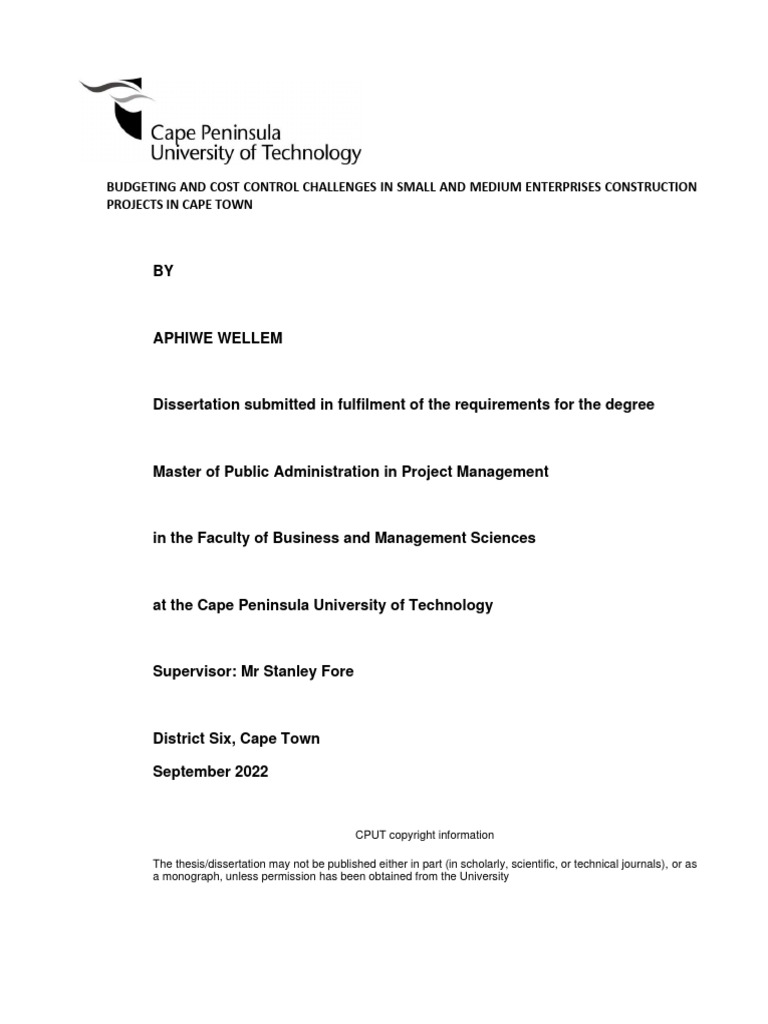 Wellem Aphiwe 207018111 | PDF | Small And Medium Sized Enterprises ...