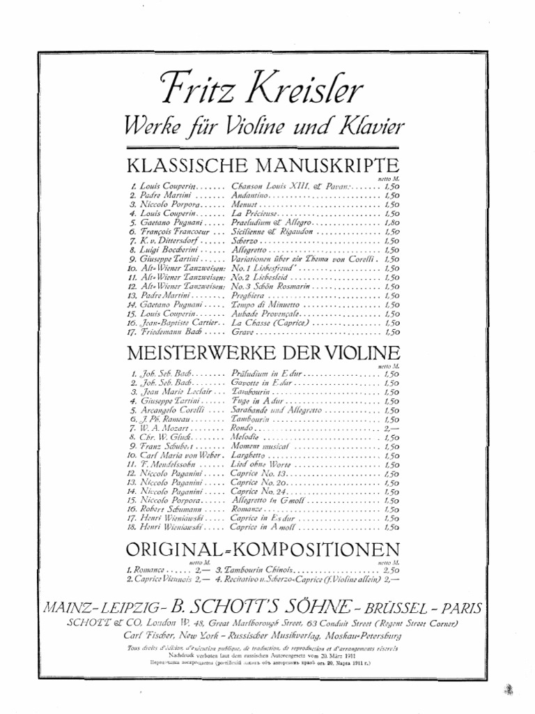 Kreisler - Corelli - Sarabande Violin | PDF
