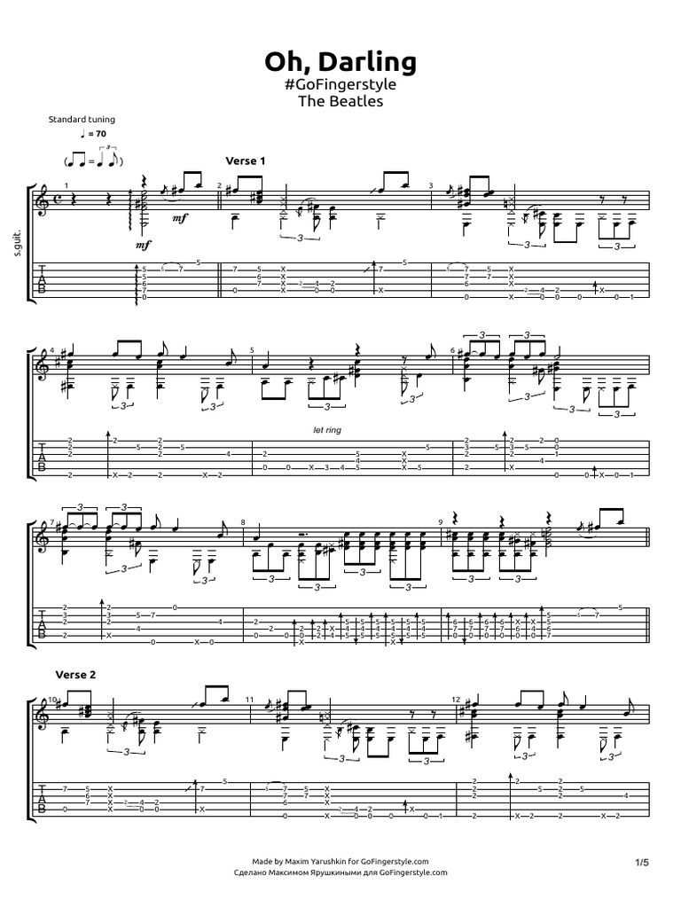 Oh Darling | PDF | Song Recordings Produced | Songs