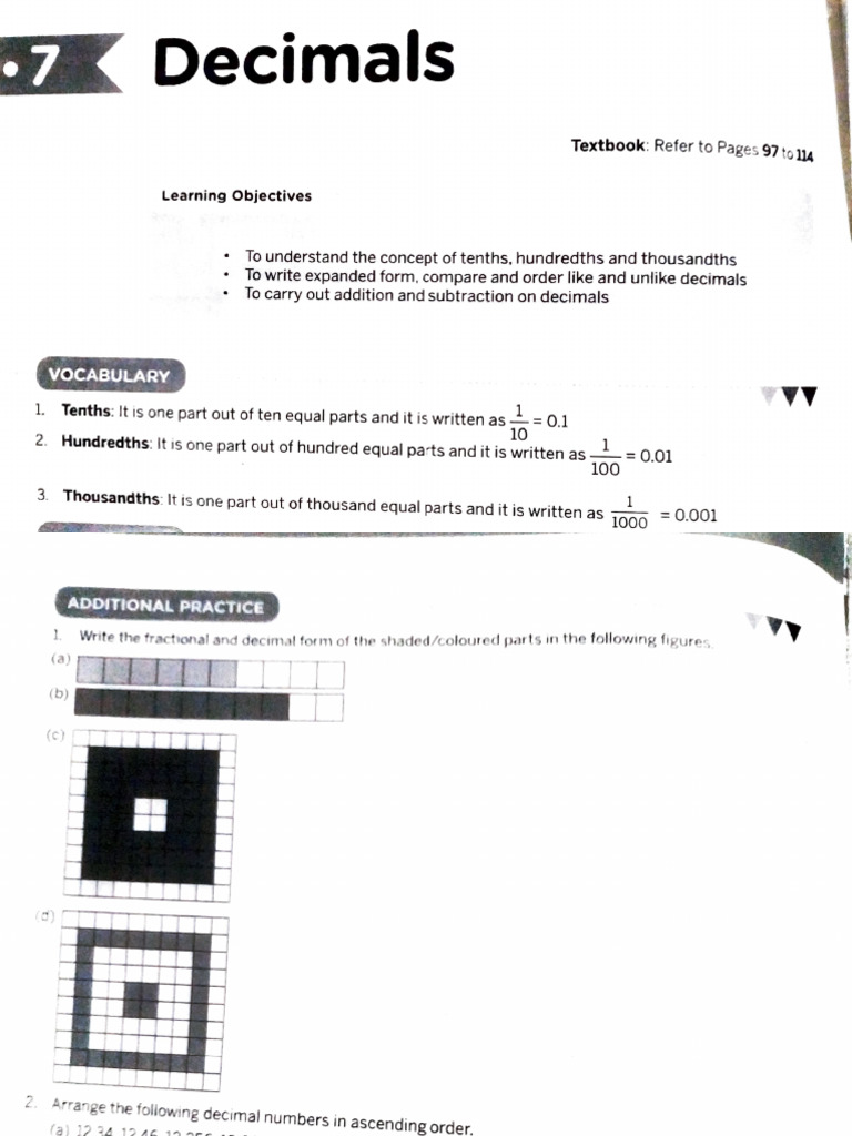 Fourth Standard Notes2 | PDF | Decimal | Notation