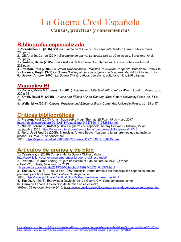 Causas Profundas de La Guerra Civil Española | PDF | Fascismo | Anarquismo