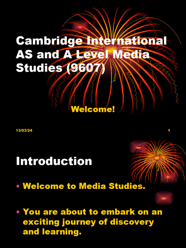 Introduction to AS Media Studies Course | PDF | Mass Media | Understanding