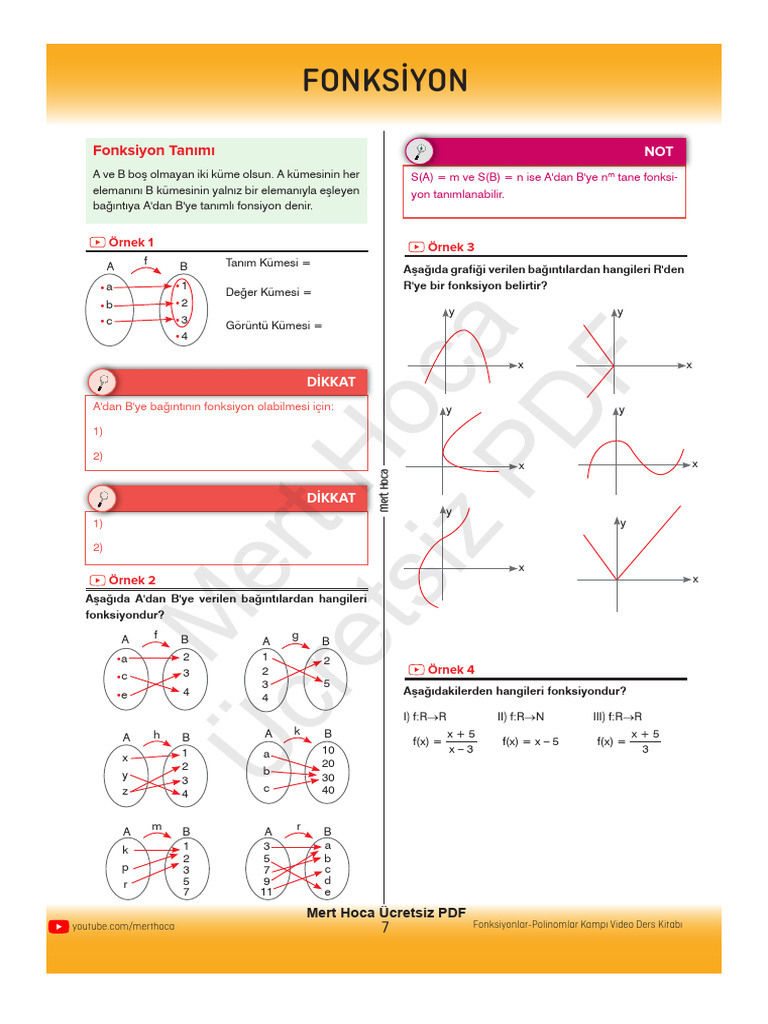 Mert Hoca Fonksiyon Polinom Kampı 1. Gün | PDF