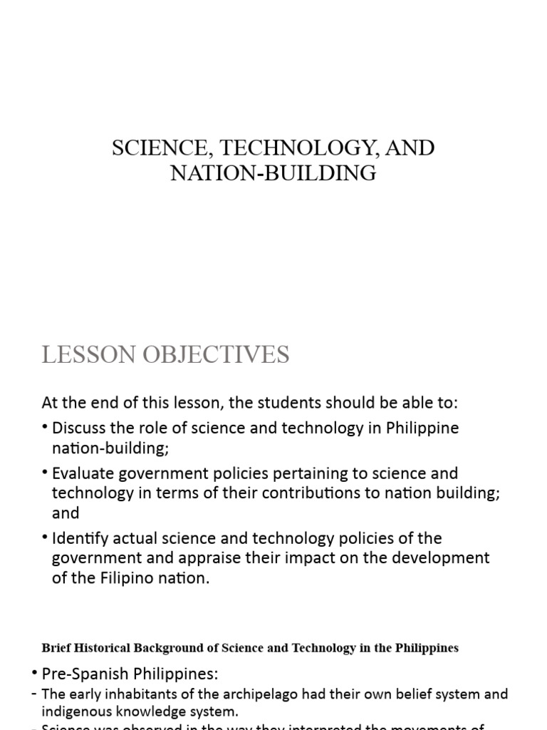 Science, Technology and Nation-Building | PDF | Science | Philippines