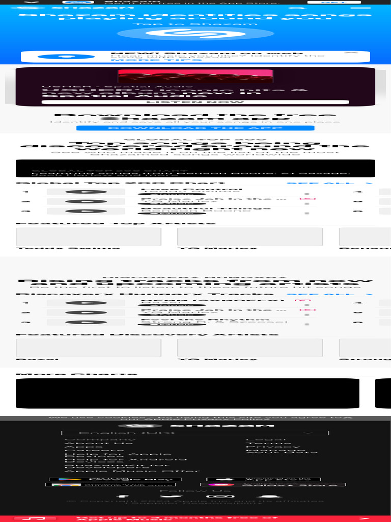 Shazam - Music Discovery, Charts & Song Lyrics | PDF | Mobile App | Apple Inc.