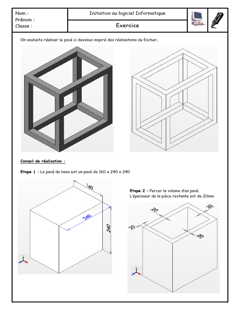 Création d'un pavé Escher en 3D | PDF | Ordinateurs