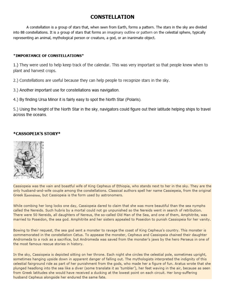 CONSTELLATION | PDF | Nereids | Astronomy