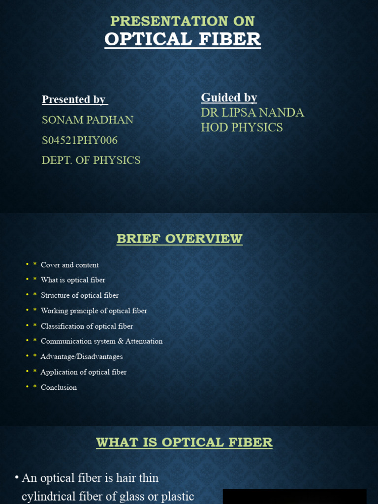 Optical Fiber | PDF | Optical Fiber | Transmission Medium