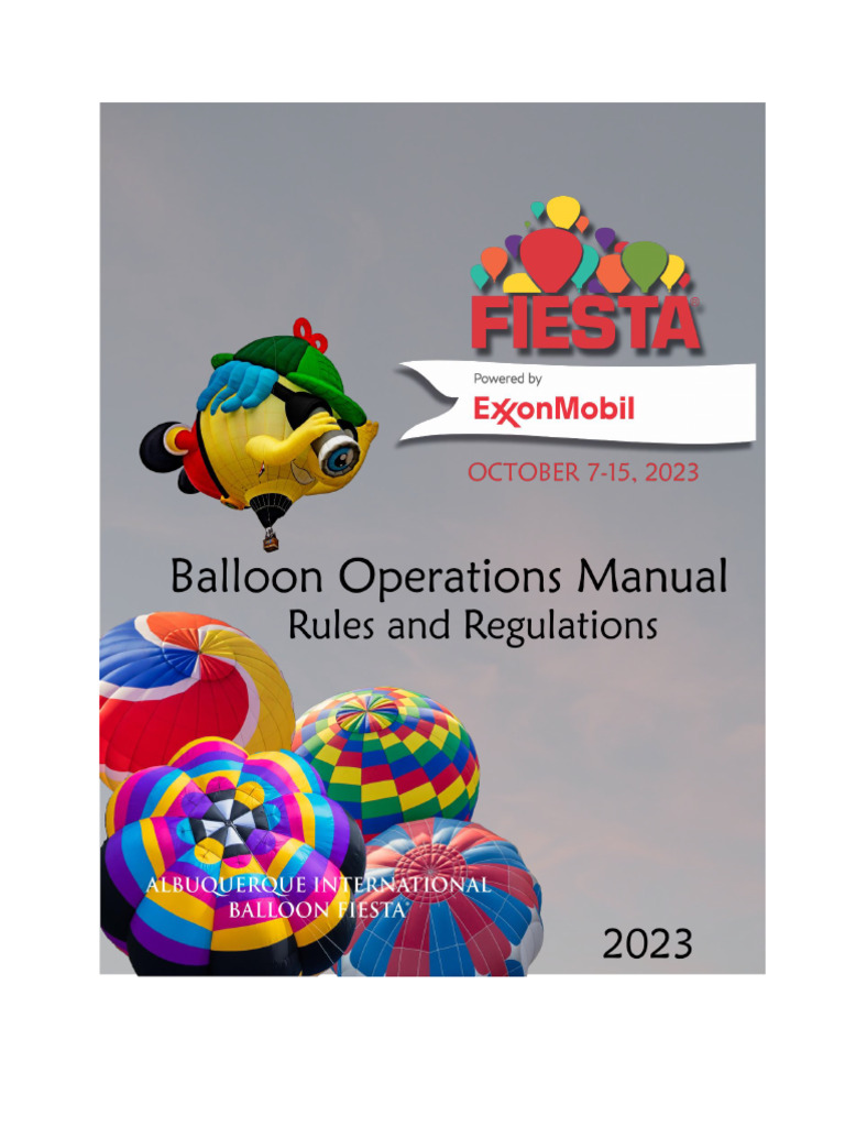 Balloon Fiesta 2023 - Ops - Manual - V - 2 - 4docx | PDF | Air Traffic Control | Aviation Safety