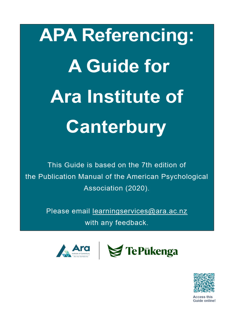 APA Referencing Guide 7th Edition | PDF | Digital Object Identifier ...